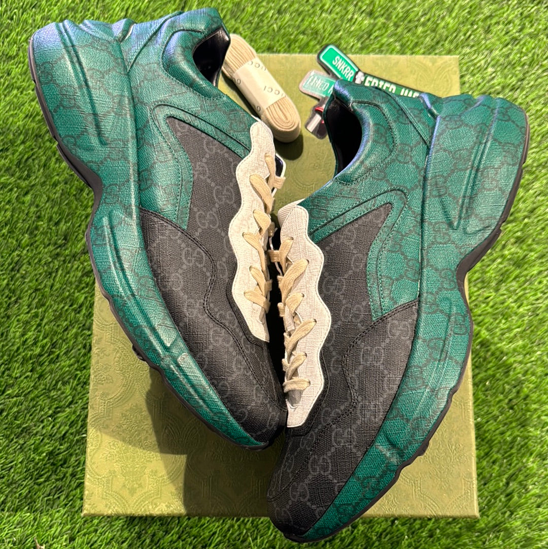 Gucci GG Rhyton 'Green Black Monogram' – Fried Hard Blvd.
